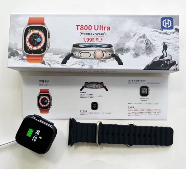 Smartwatch T800 Ultra Bluetooth 5.0 Carga Inalámbrica – DomóticaUY